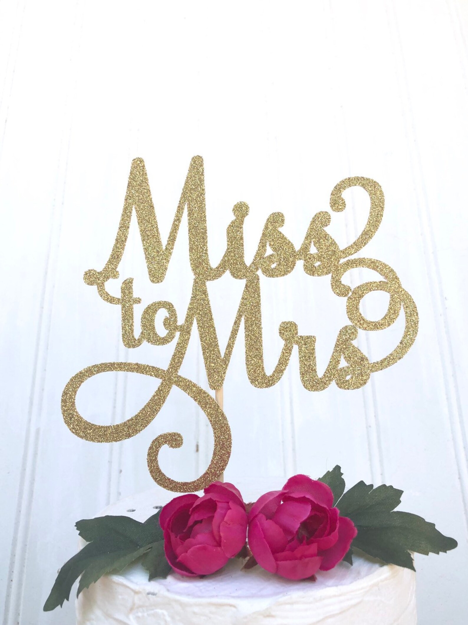 Miss to Mrs Cake Topper, Bridal Shower Cake, Engagement Party Topper ...