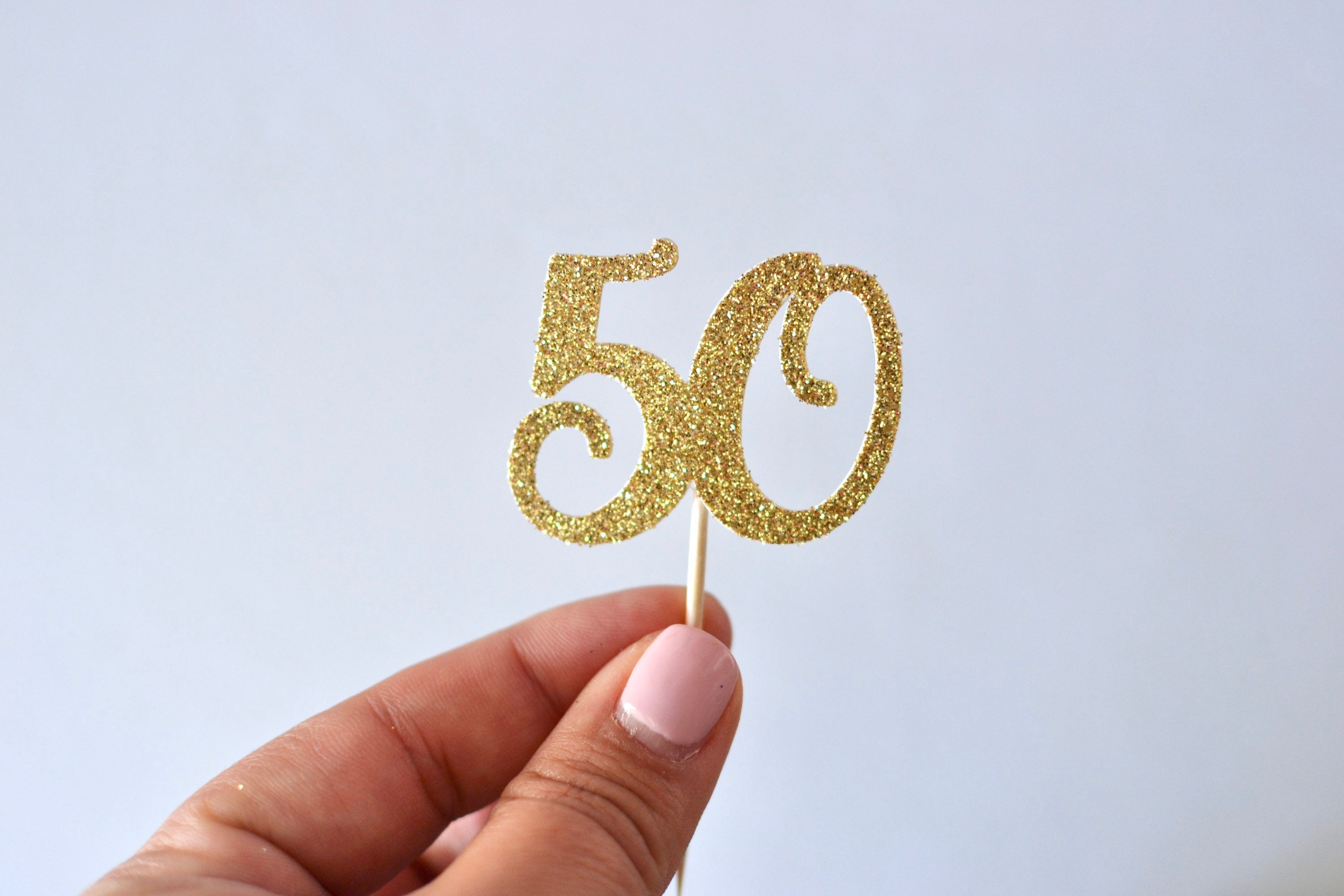 Glitter Birthday "50" Age Toppers, 50th Birthday, Happy 50th, Fabulous ...