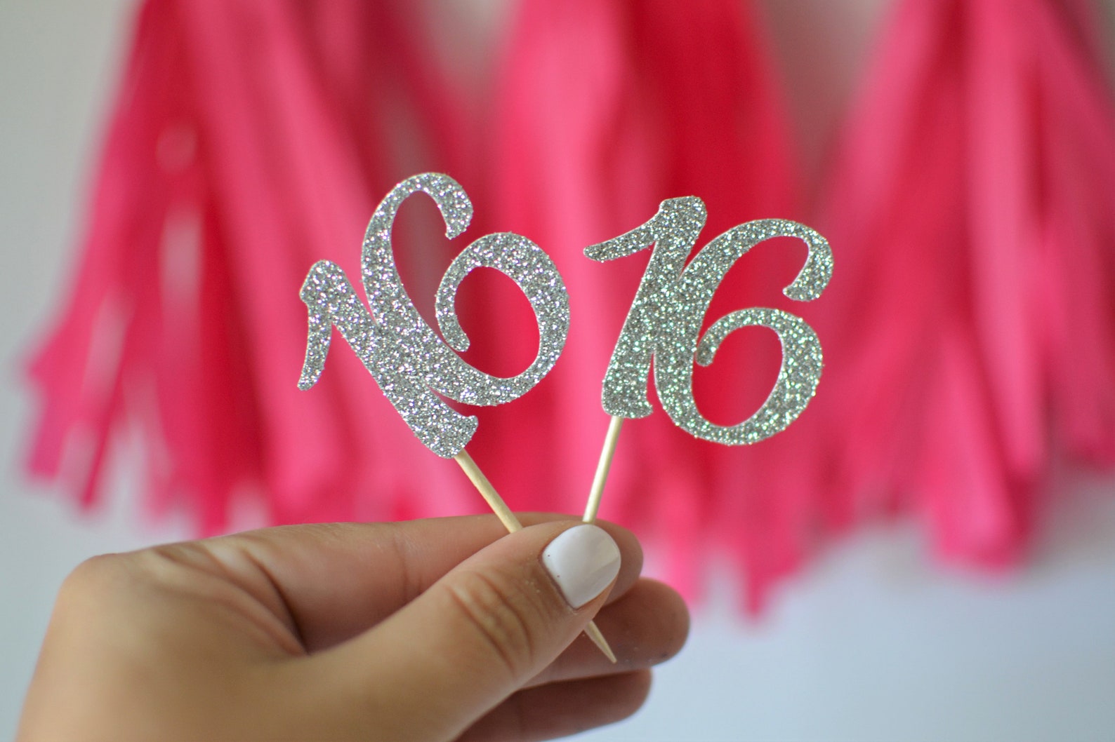 Glitter 16 Cupcake Toppers 16 Topper 16th Birthday Cake 16 - Etsy