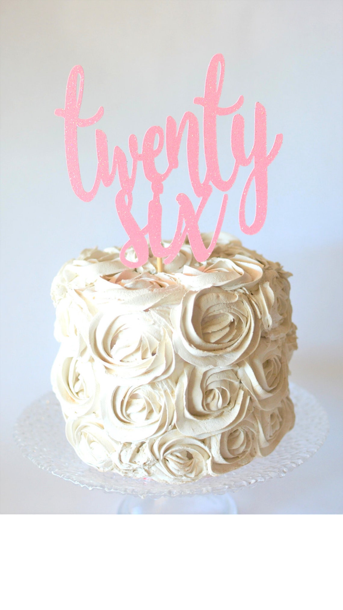 Glitter Twenty Six Cake Pick Topper 26th Anniversary Chapter | Etsy