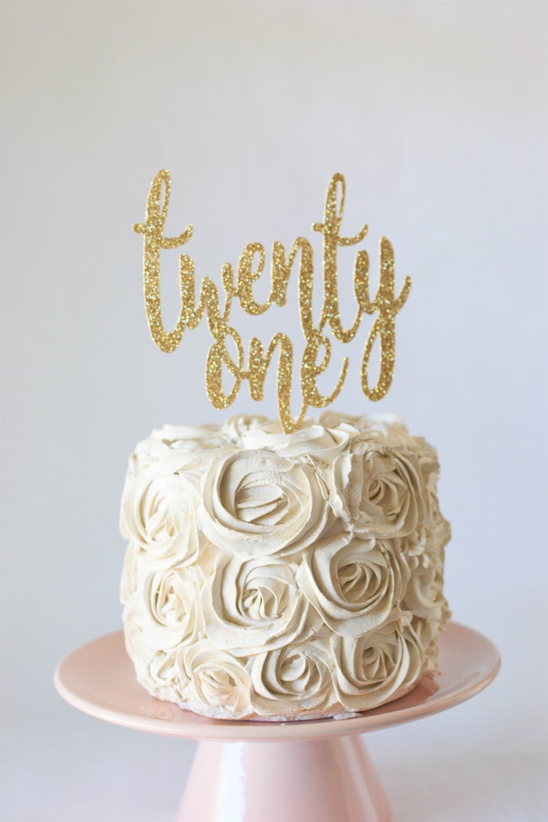 Glitter 21st Birthday Cake Topper Twenty One 21st - Etsy