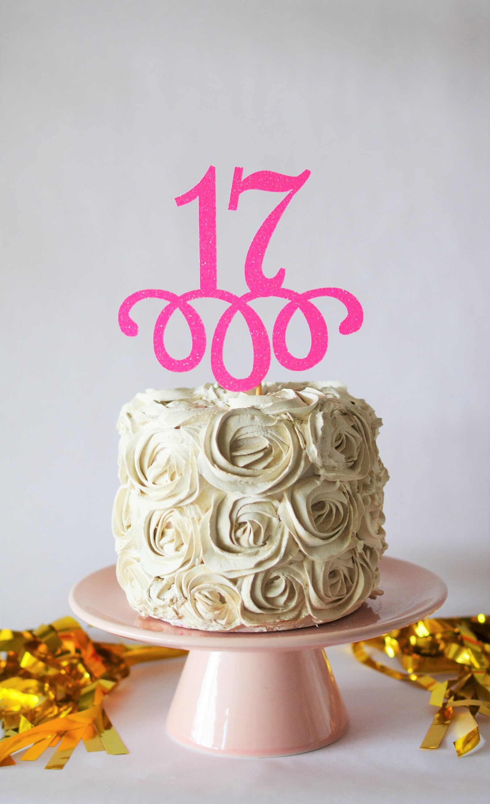 Glitter 17 Cake Topper 17th Birthday Seventeen Birthday 17 - Etsy