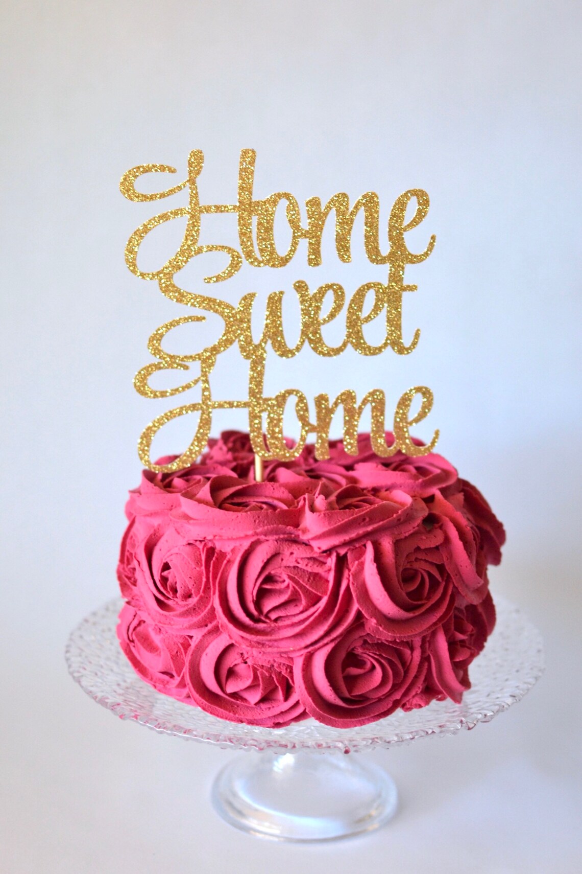 Glitter Home Sweet Home Cake Topper, House Warming Cake, New Home ...