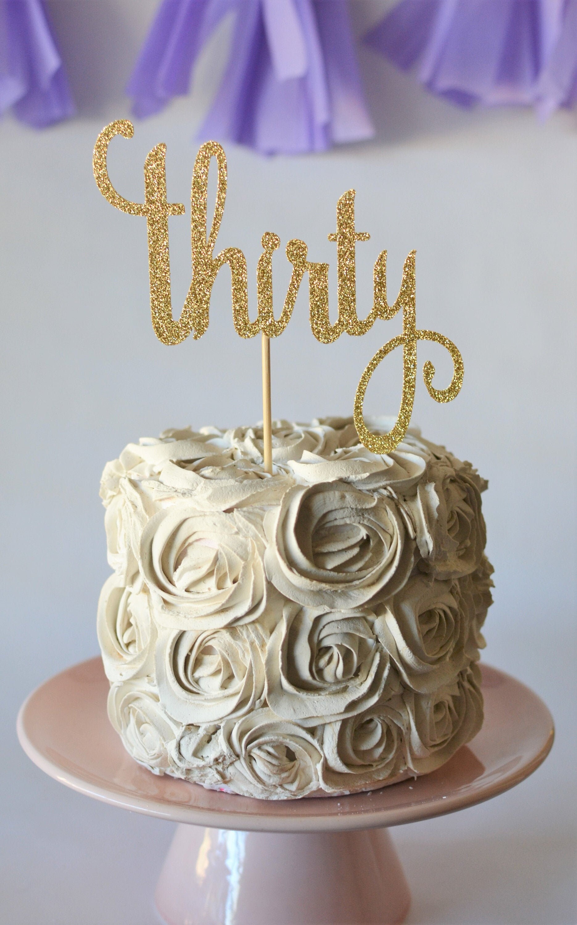 Glitter Thirty 30 Cake Topper, 30th Birthday, Thirty, 30 and Flirty, 30 ...