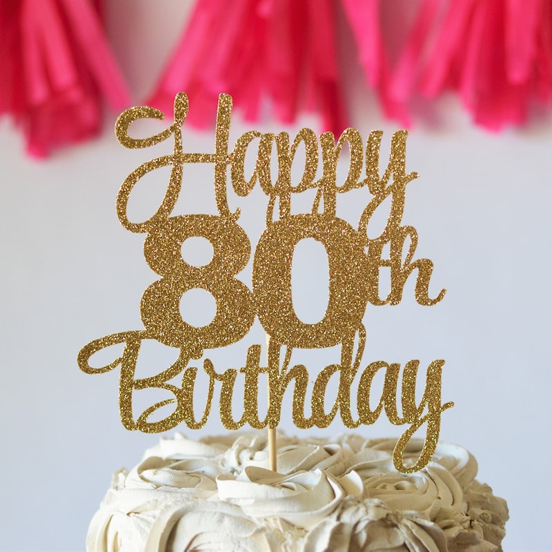 80 Cake Topper - Etsy