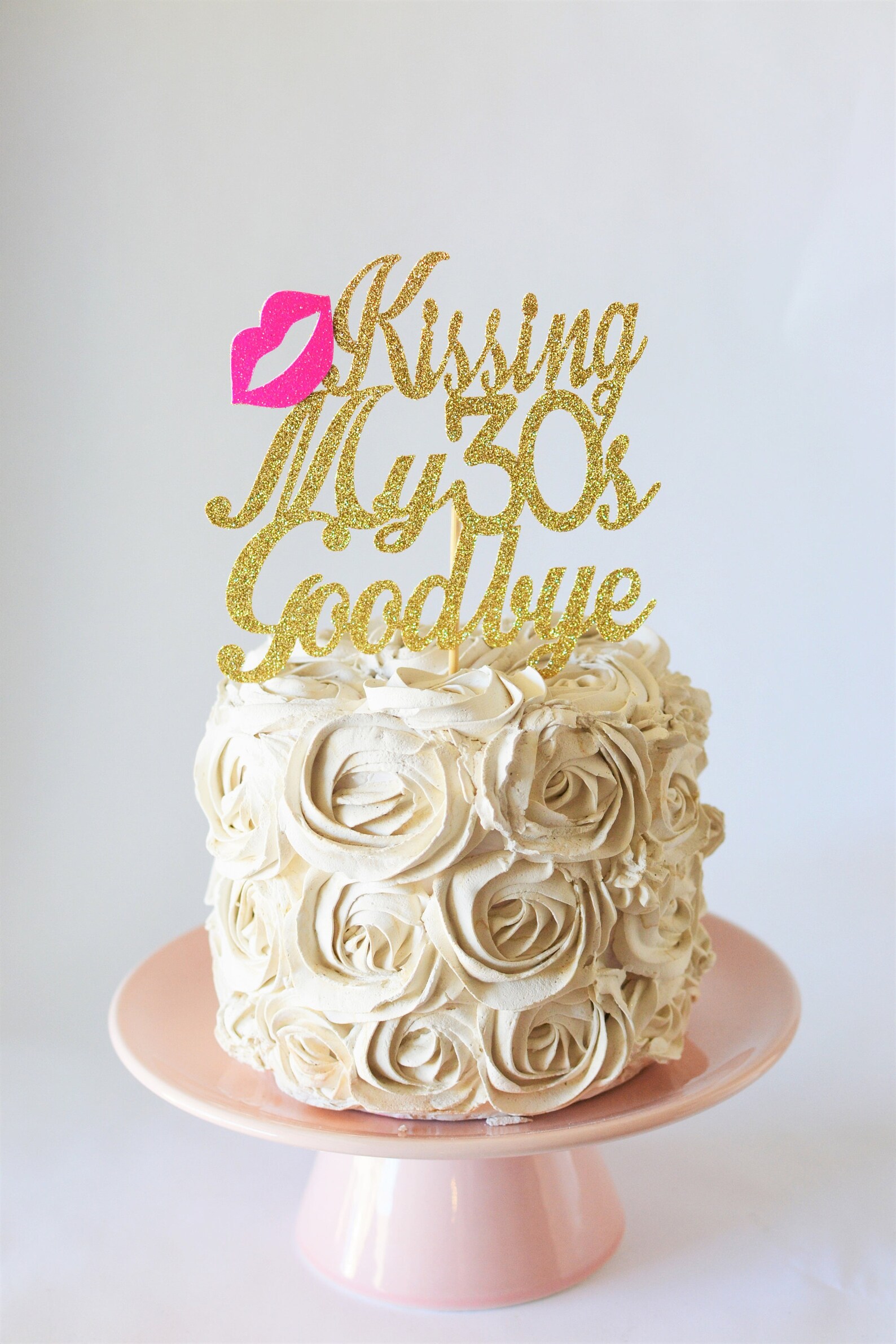 Glitter "kissing My 30s Goodbye", *this is for a 40th Birthday* 40 Cake ...