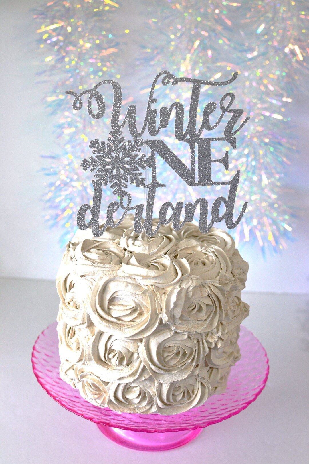 Glitter Winter Onederland Cake Topper, 1st Birthday Smash Cake Topper ...