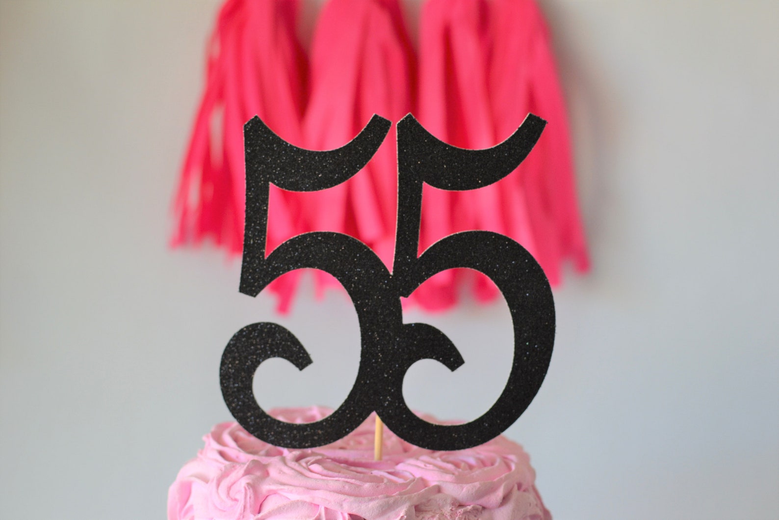 55 Cake Topper | 55 & Fabulous Cake Topper| 55 Years Young| 55th ...