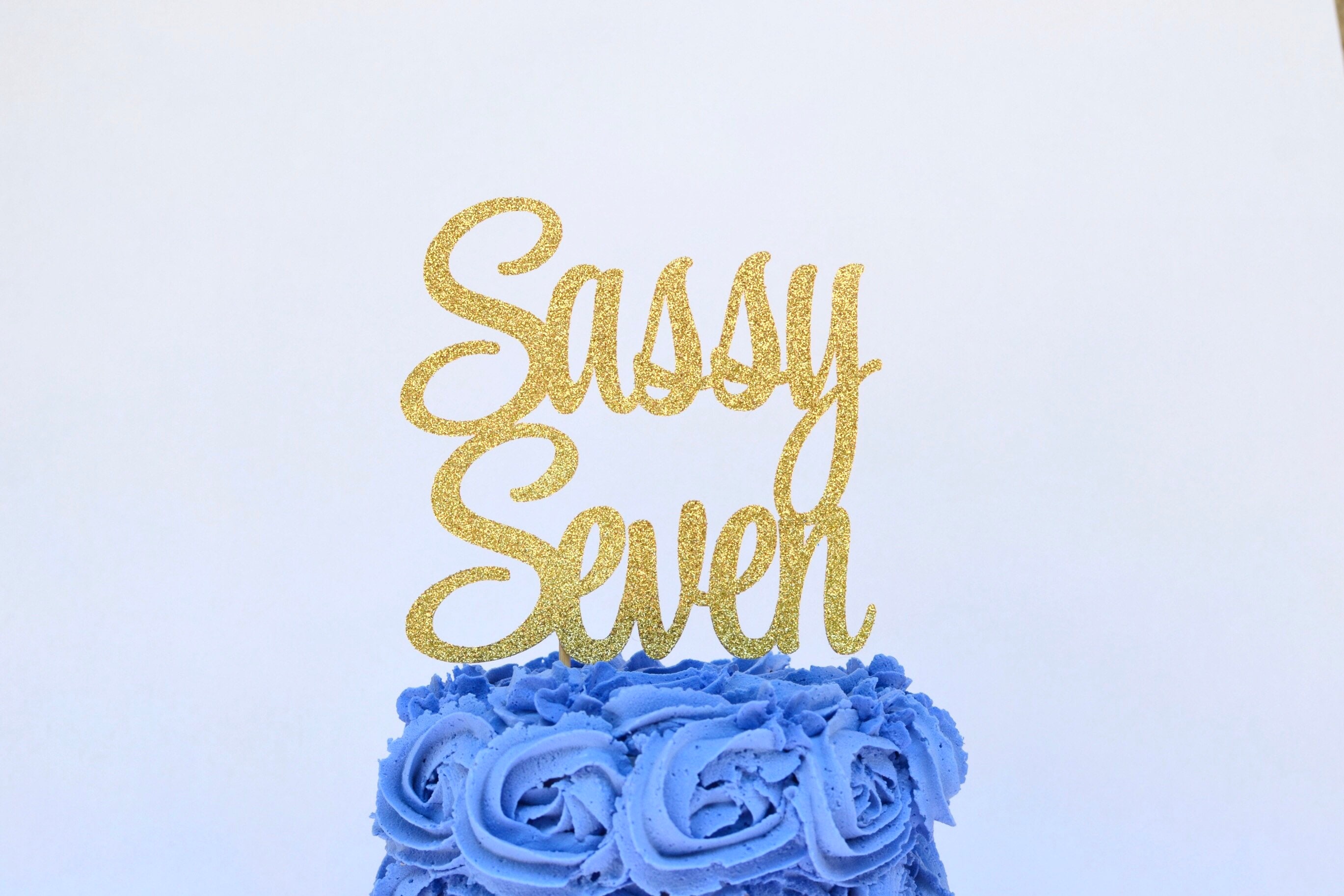 Sassy Seven Cake Topper 7th Birthday Cake Topper Happy 7th - Etsy