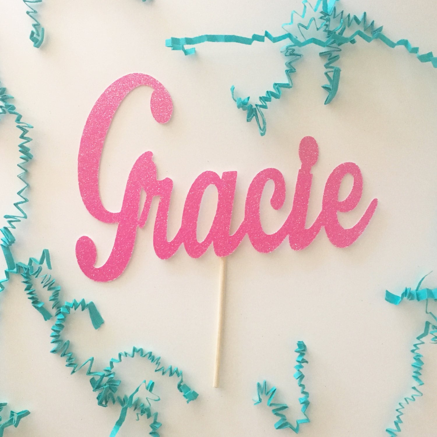 Personalized Glitter Name Cake Topper, Custom Cake Toppers, Name Cake ...