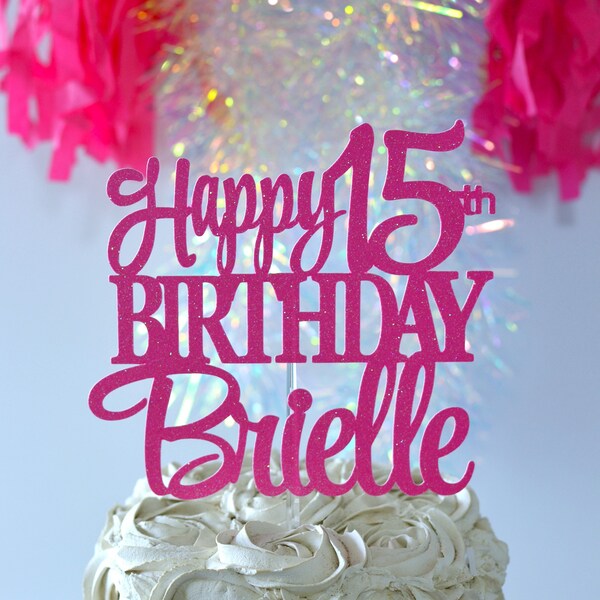 15 Cake Topper - Etsy