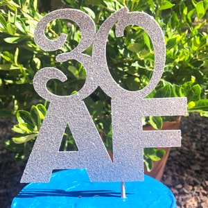 Glitter 30 AF Thirty Cake Pick Topper, 30th Birthday, 30 and Flirty, 30 ...