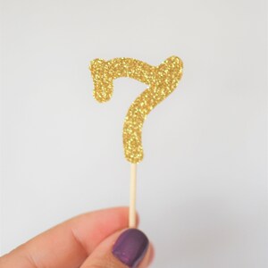 Glitter 7 Age Toppers, 7th Birthday, Happy 7th, Sweet 7, Seven Cupcake ...