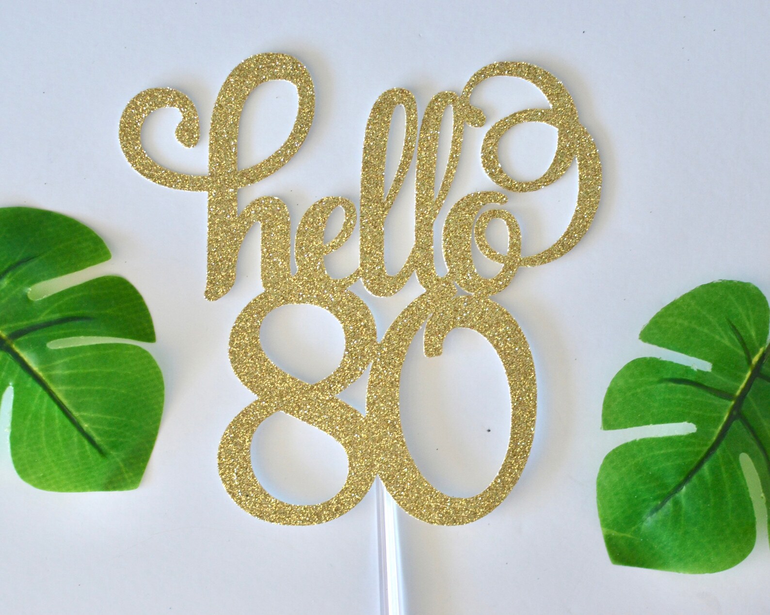 Glitter Hello 80 Cake Topper. Eighty Cake Topper. 80th Birthday. Nana ...