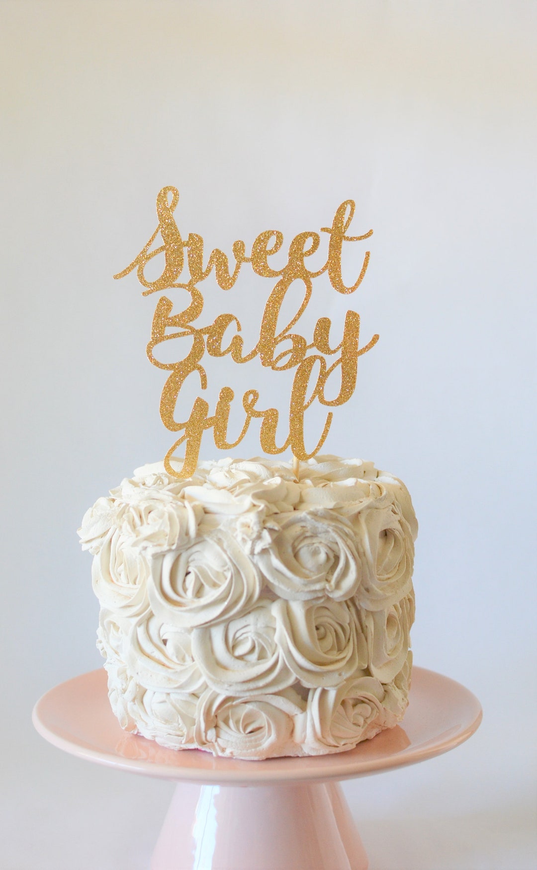 Sweet Baby Girl, Cake Topper, Baby Shower Cake Topper, Gender Reveal ...