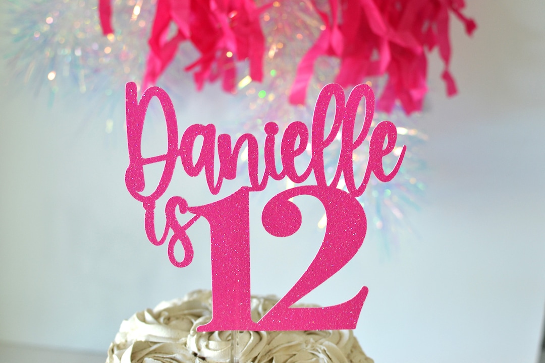 Happy 12th Birthday Cake Topper - Etsy
