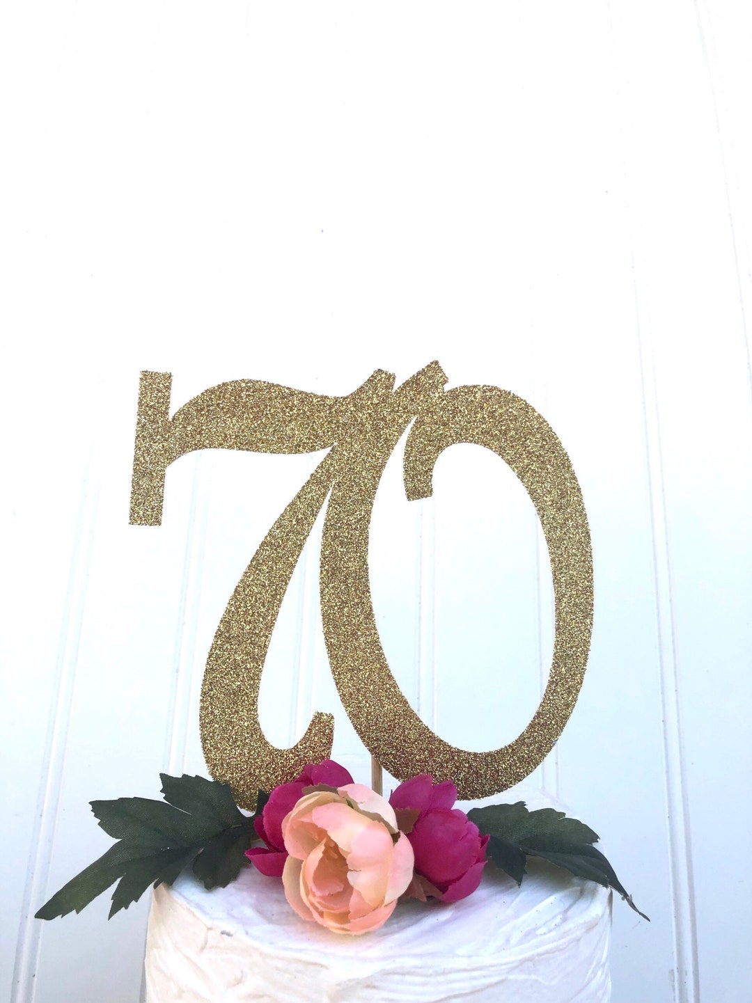 Glitter 70 Cake Topper. Seventy Cake Topper. 70th Birthday. Nana Topper ...
