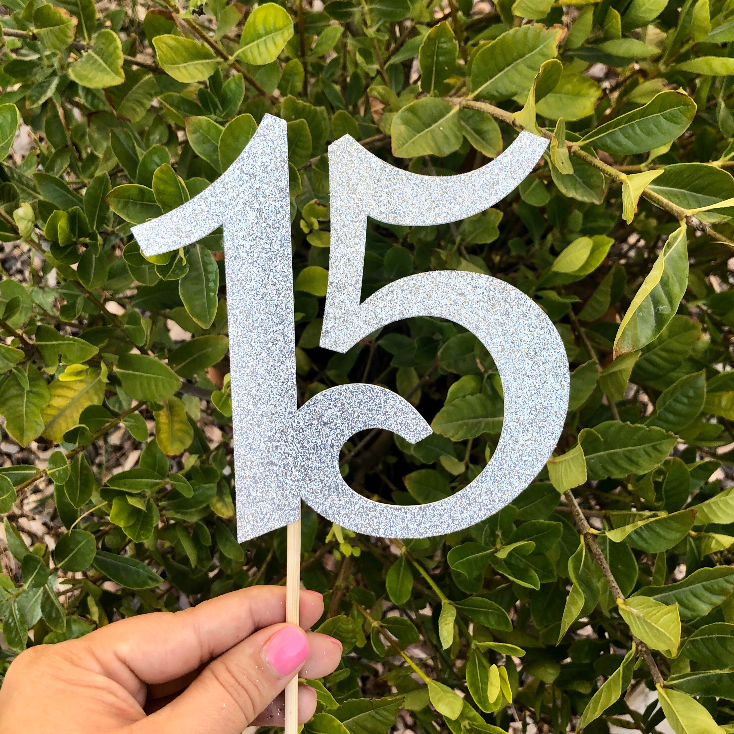 Glitter 15 Birthday Age Cake Topper 15th Birthday Quince - Etsy