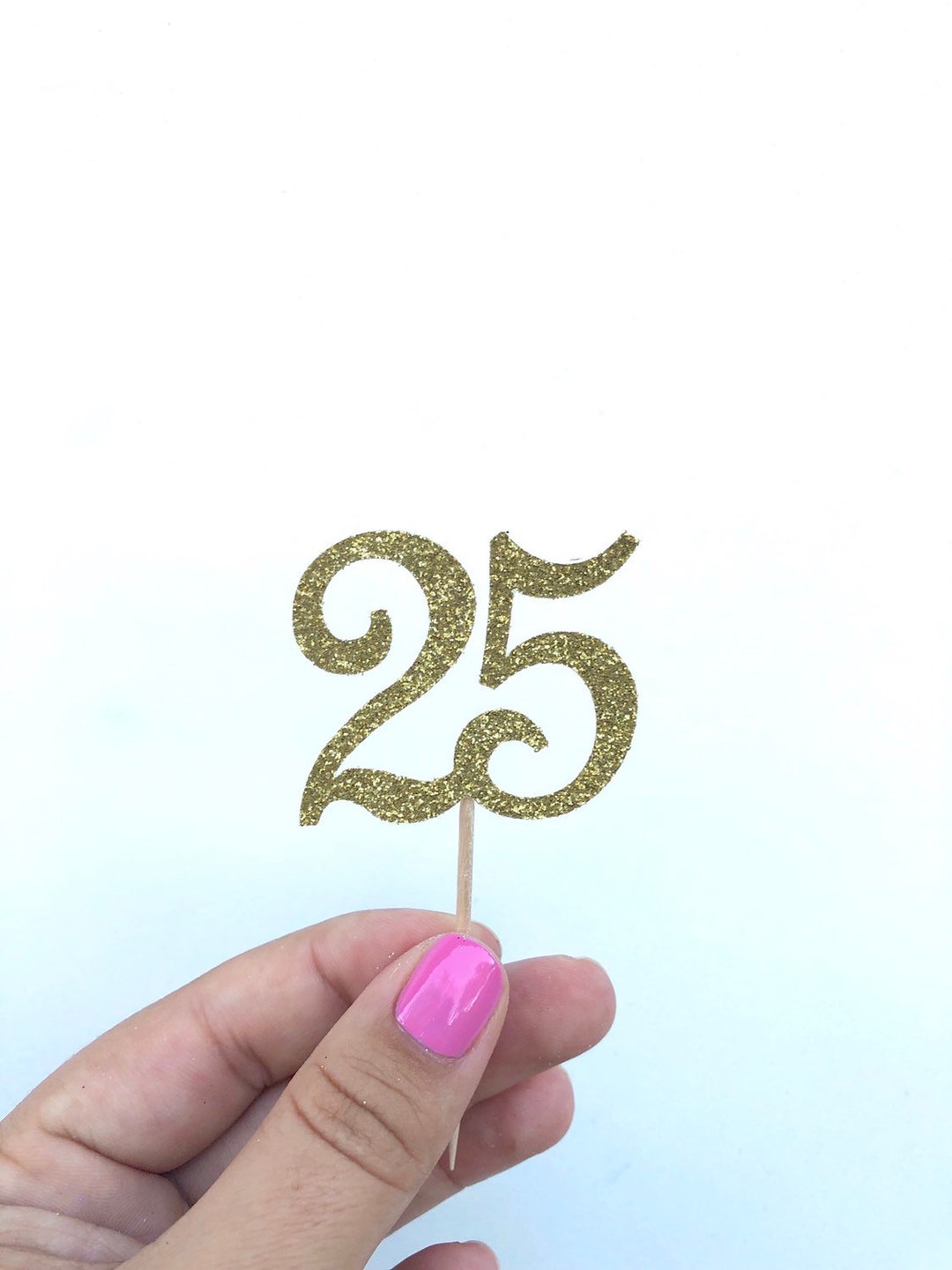 Glitter Birthday "25" Age Toppers, 25th Birthday, Twenty Five, Happy ...