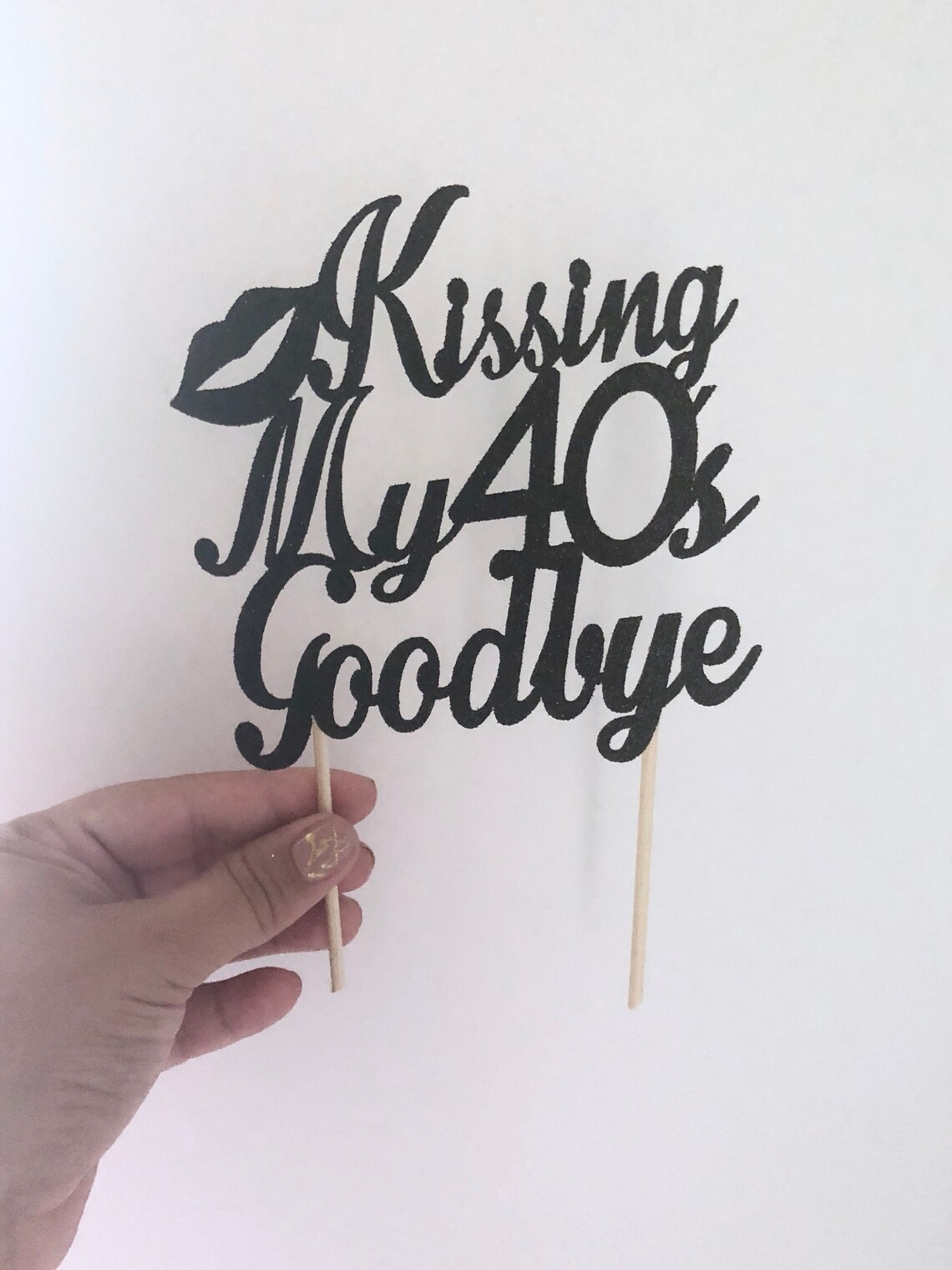 Kissing My 40s Goodbye this is for a 50th Birthday 50 Cake - Etsy