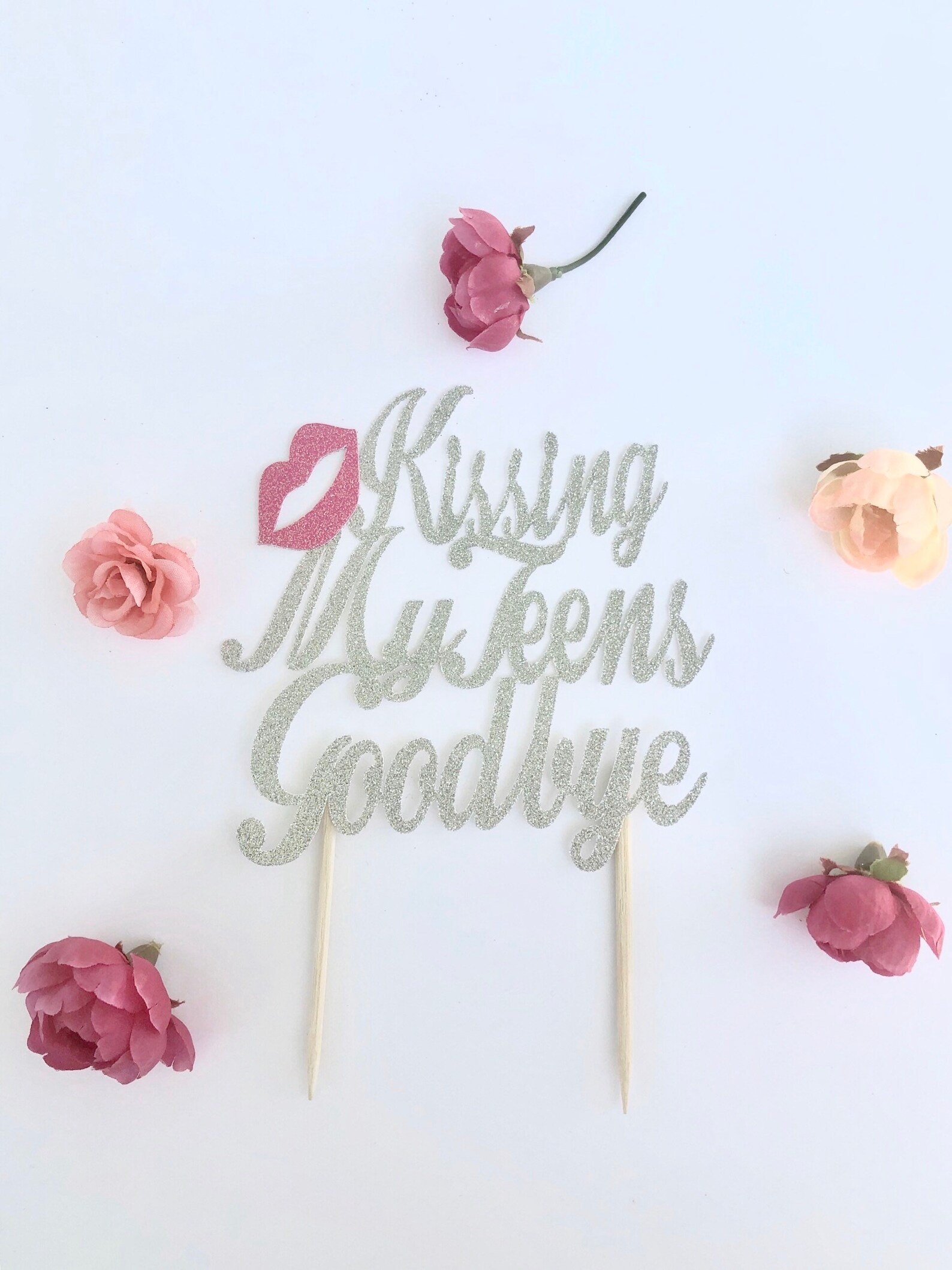 Glitter kissing My Teens Goodbye Topper 20 Cake Topper, Big 20 , 20th ...