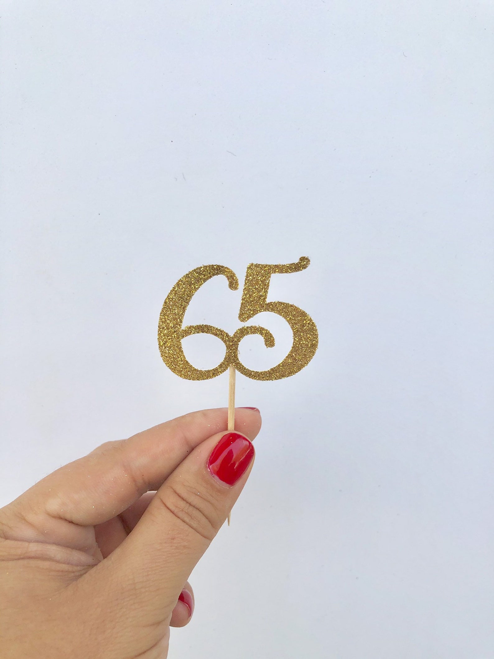 Glitter 65 Cupcake Toppers, 65 Topper, 60th Birthday Cake, 65 Birthday ...