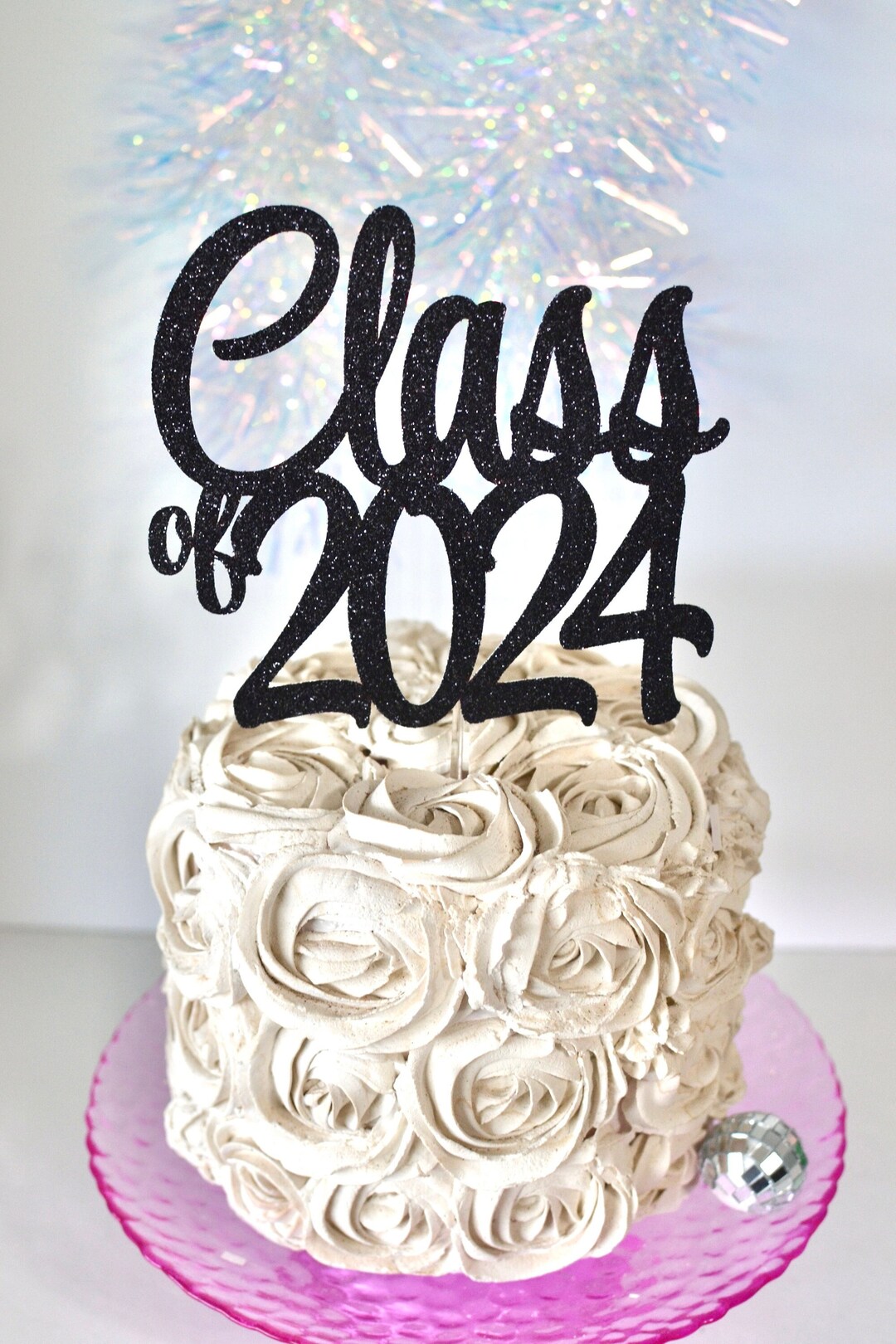 Class of 2024 Cake Topper, Congrats Grad, Glitter Class of 2024 Cake ...