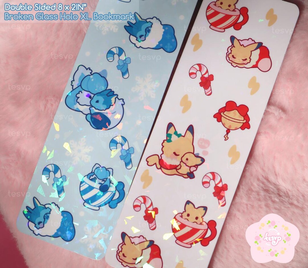 Made to Order XL Handmade Seasonal Bookmarks 8 X 2 IN Glaceon and ...