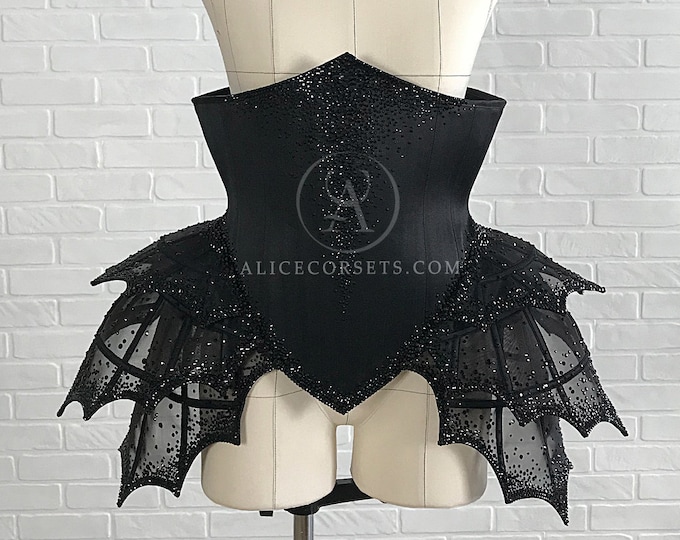 Vampire Gothic Corset With Crinoline Cage ~ Halloween Fashion Underbust ...