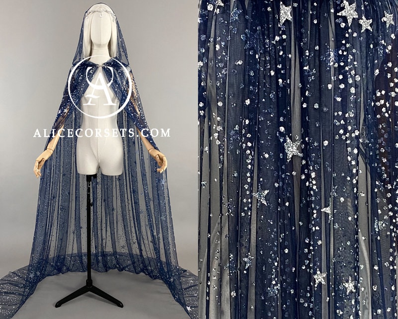 Hooded Celestial Wedding Cape Veil Fantasy Bridal Cloak - Etsy