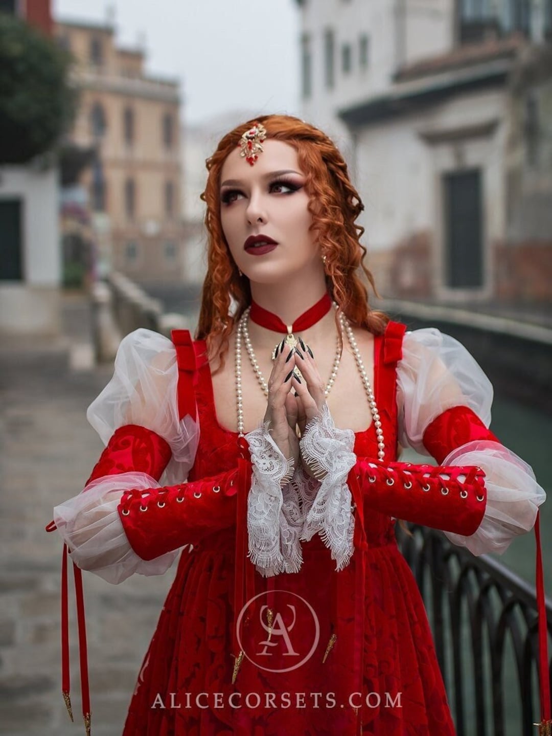 Italian Renaissance Borgia Dress Venice Carnival Period Wedding Gown ...