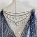 Starry Night Draped Wedding Cape Veil Stars Bridal Cape Celestial ...