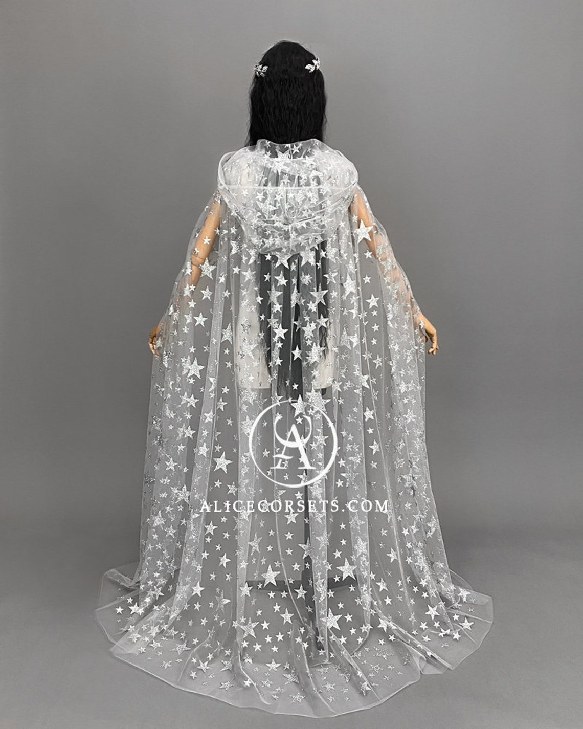 Alternative Wedding Hooded Stars Cape Fairytale Cloak Pagan | Etsy