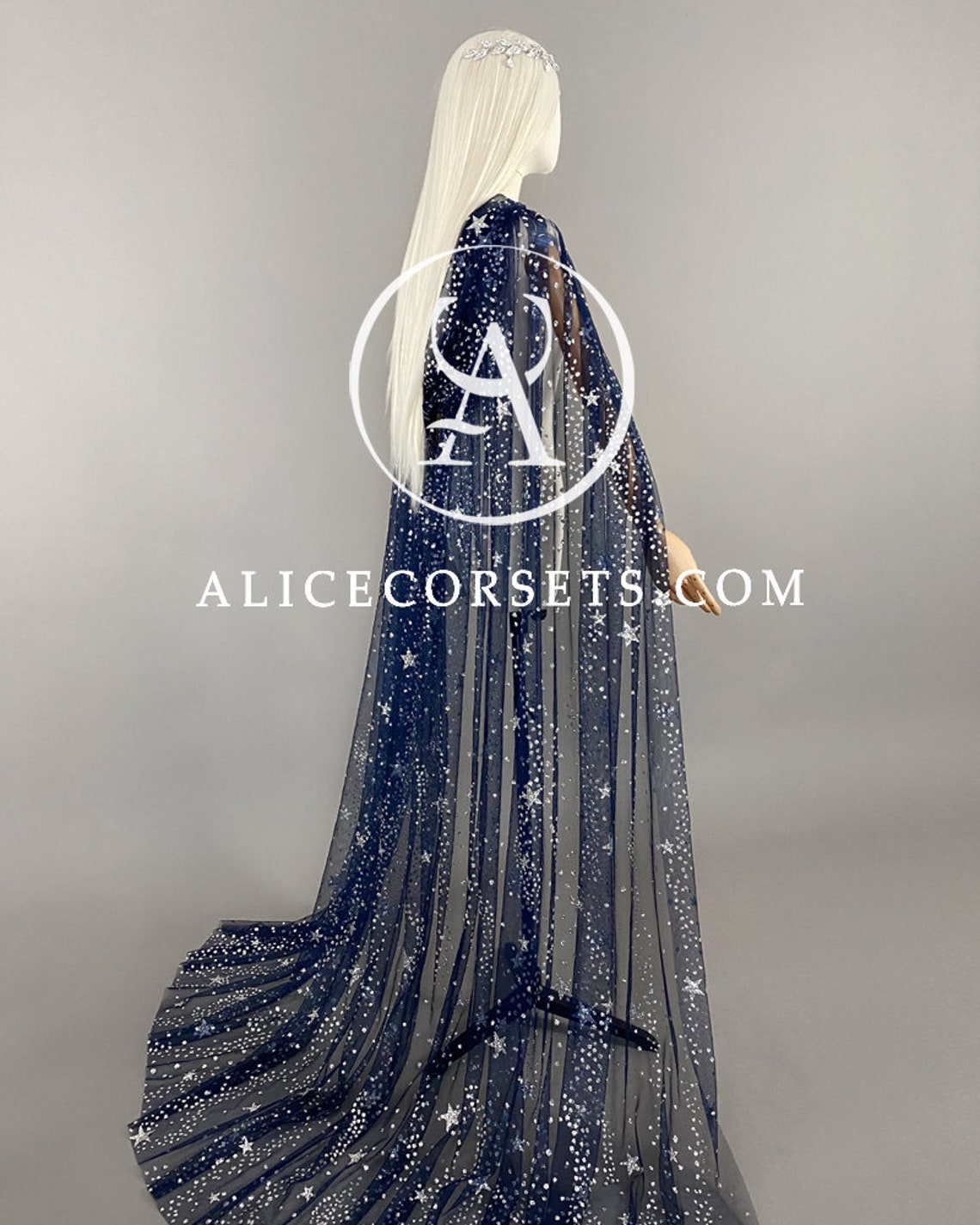 Hooded Celestial Wedding Cape Veil Fantasy Bridal Cloak | Etsy