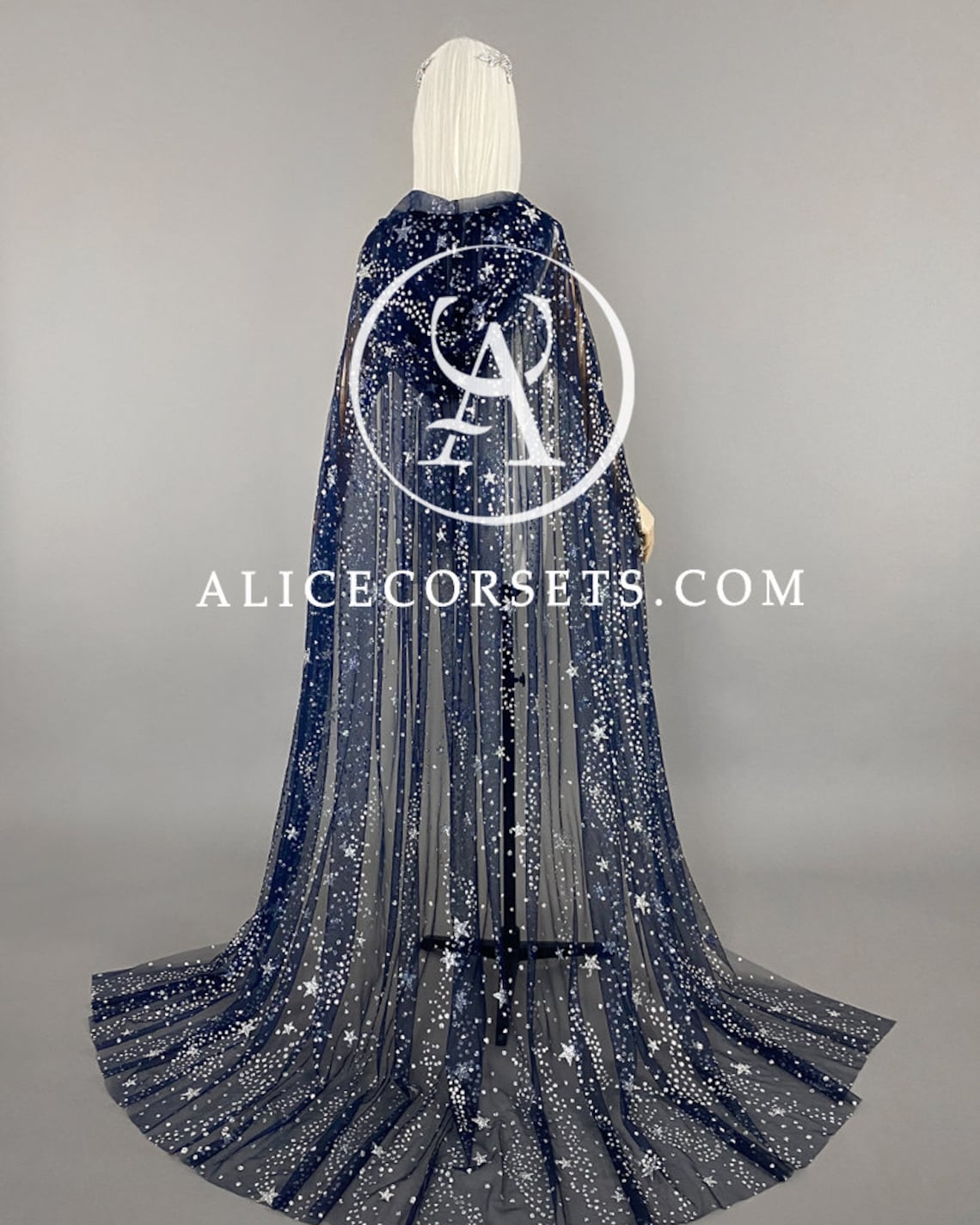 Hooded Celestial Wedding Cape Veil Fantasy Bridal Cloak | Etsy