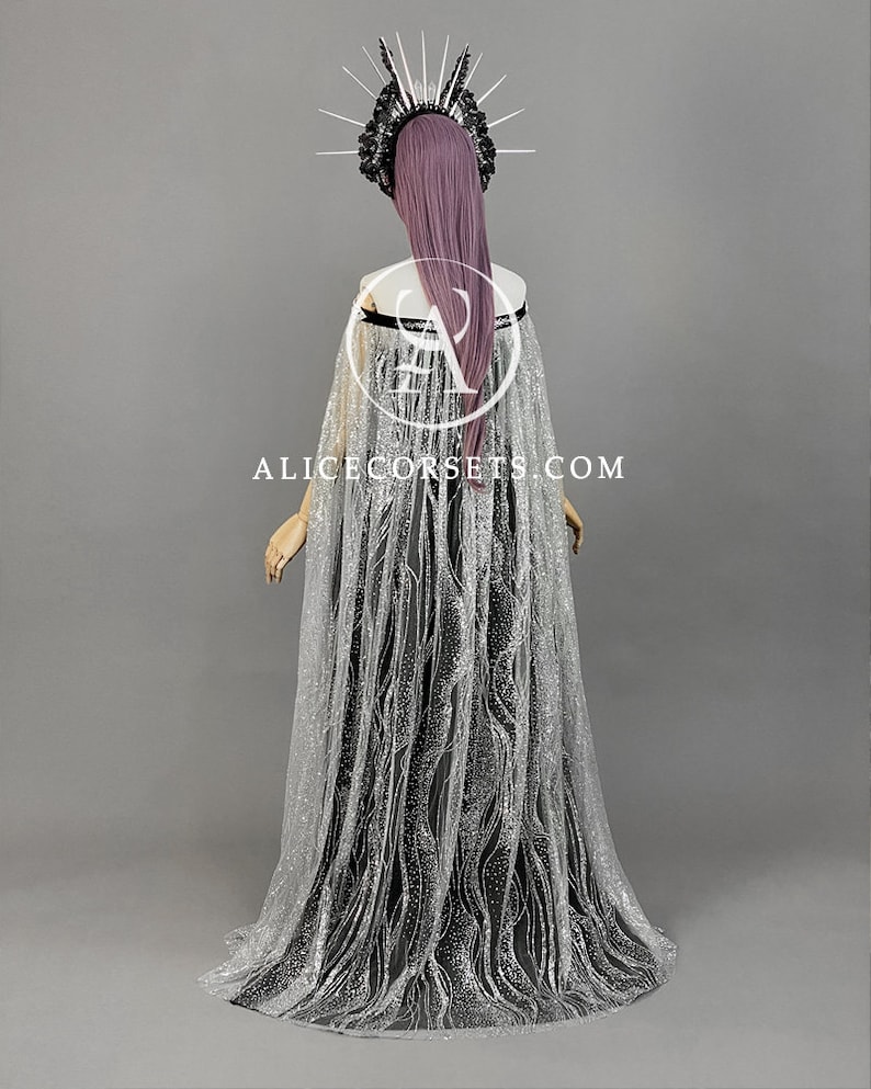 Celestial Triple Moon Goddess Corset Dress With Cape Night - Etsy