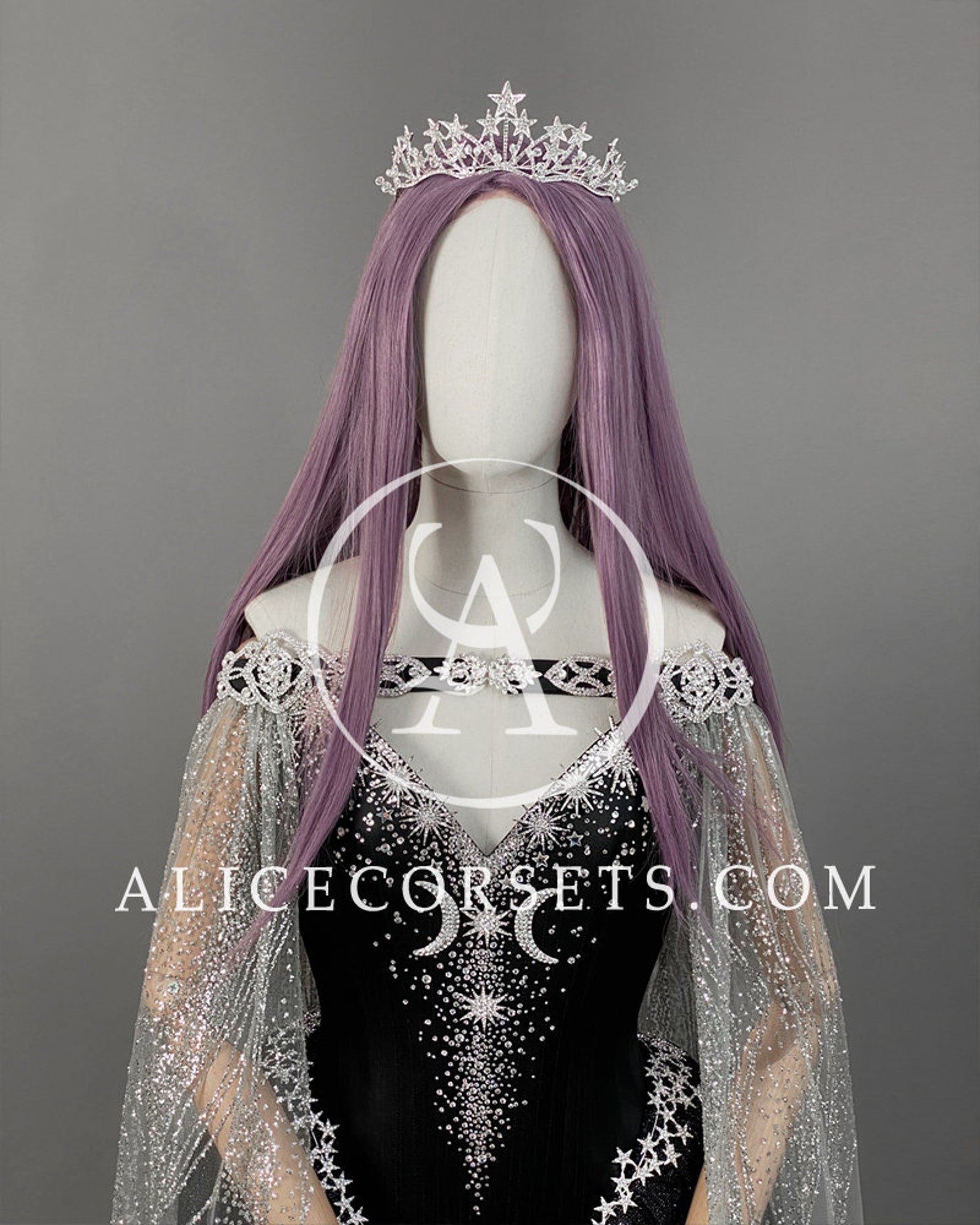 Celestial Triple Moon Goddess Corset Dress With Cape Night - Etsy