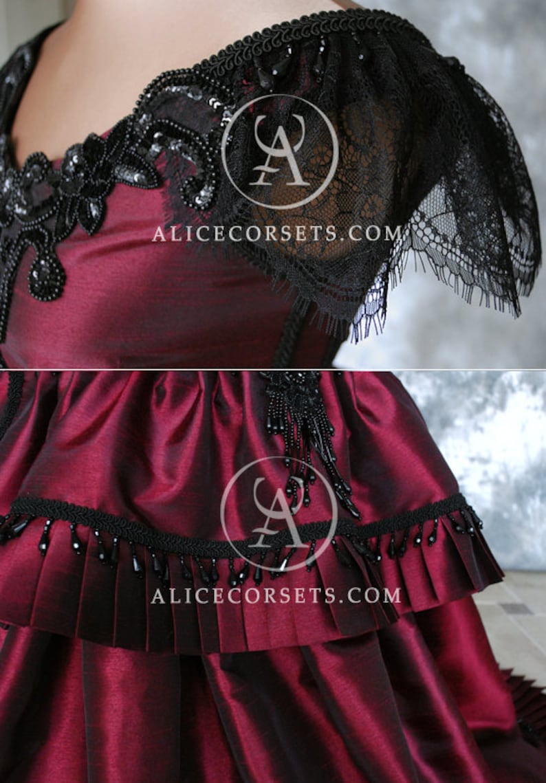 Victorian Steampunk Gothic Bustle Dress With Train Vampire - Etsy