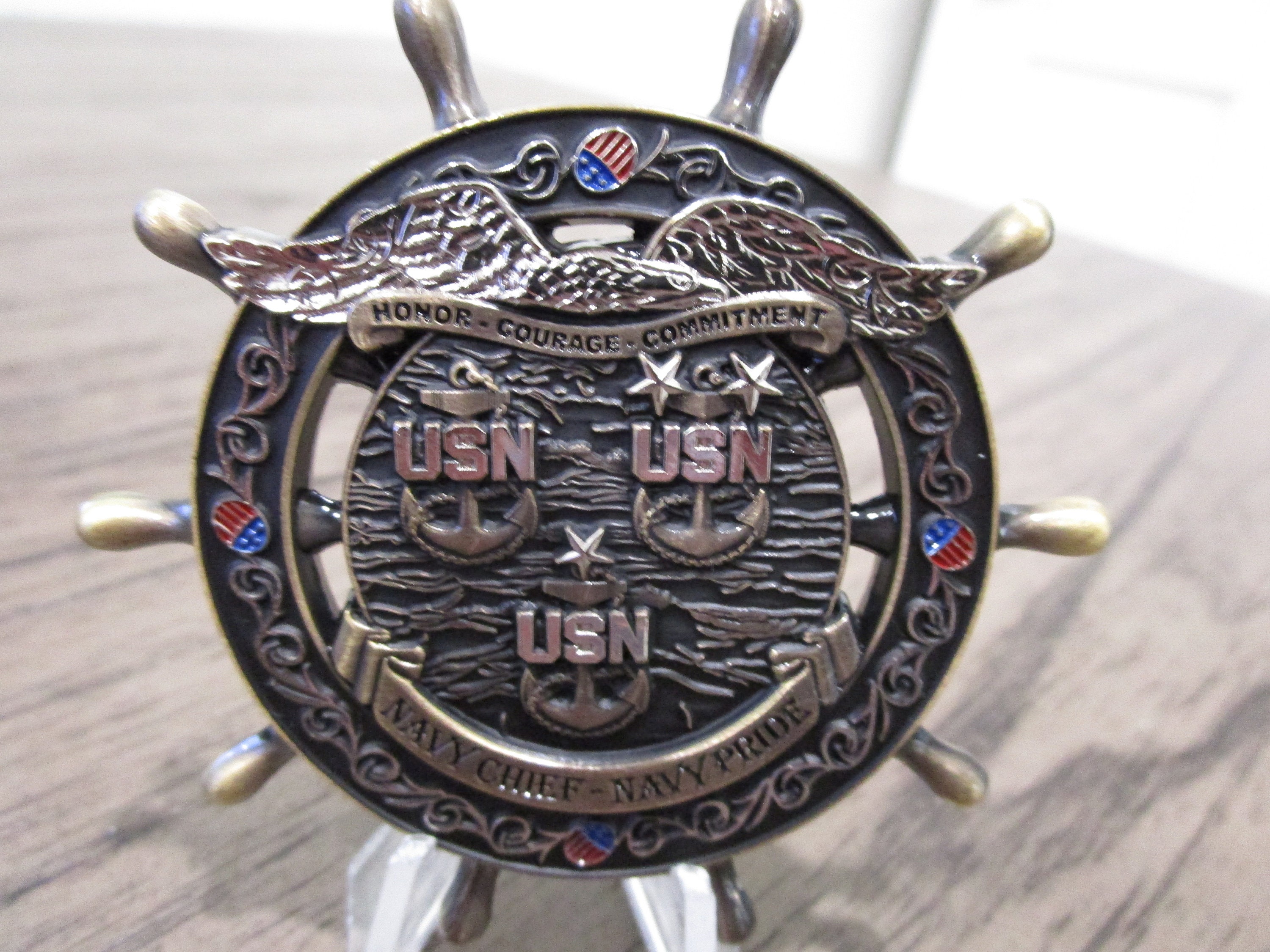 USN USS Constitution Ship 's Wheel Navy Chief Navy Pride CPO Challenge ...