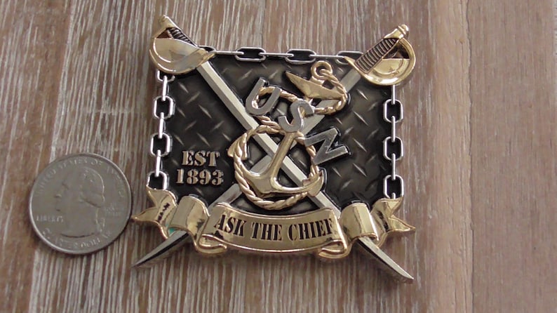 Navy CPO the Chosen Few USN Goat Locker Challenge Coin - Etsy