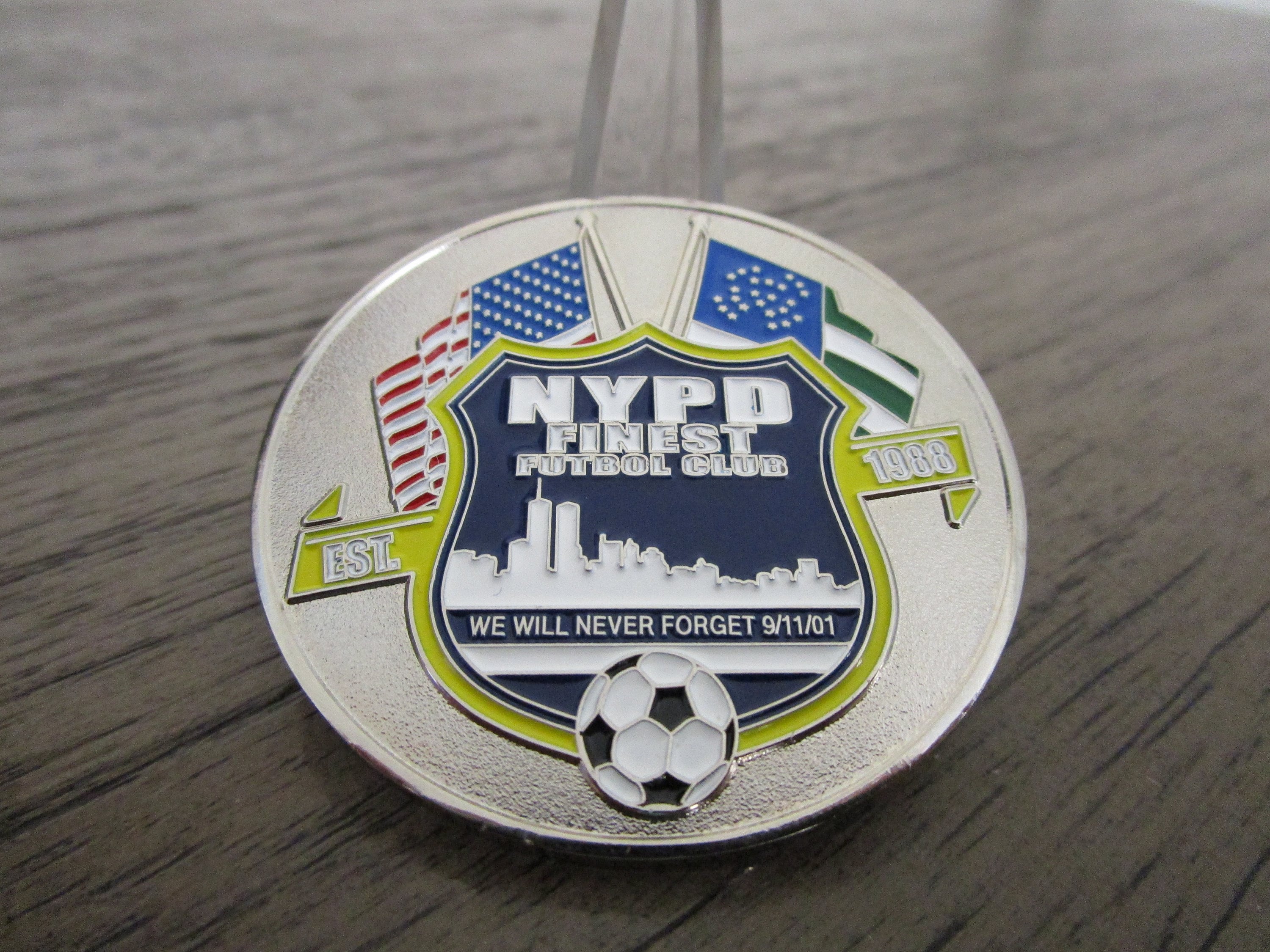 NYPD Finest Futbol Football / Soccer Club Challenge Coin | Etsy
