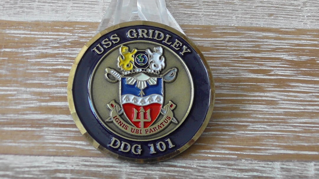 USN USS Gridley DDG 101 Commanding Officer Challenge Coin #A917 - Etsy