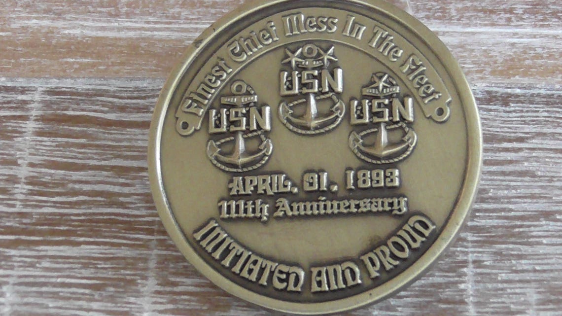 USN USS Wasp LHD 1 Chief Petty Officer Challenge Coin #164Y - Etsy