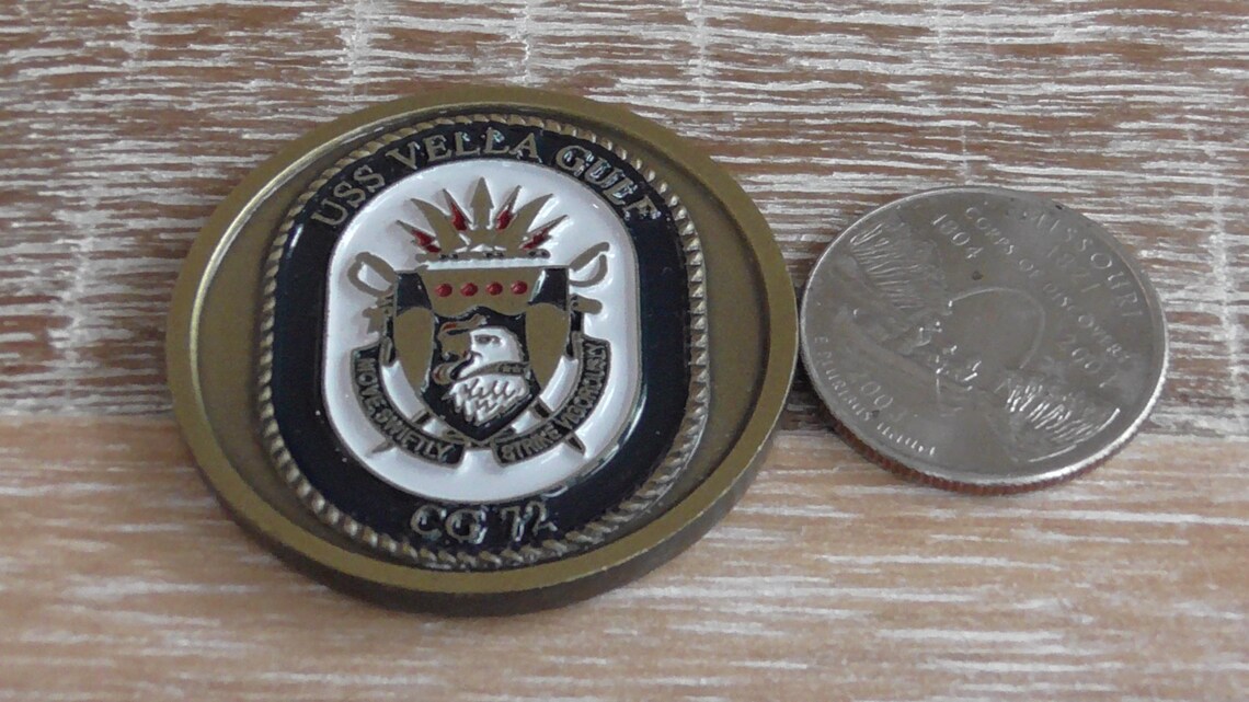 USN USS Vella Gulf CG 72 Challenge Coin #222Y - Etsy