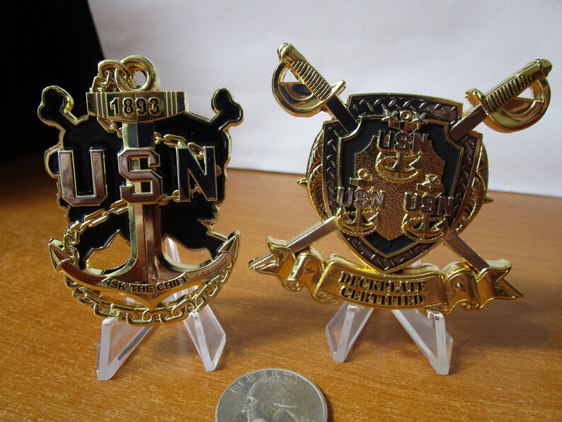 Set of 2 USN CPO Navy Chief Goat Locker Chief Petty Officer | Etsy