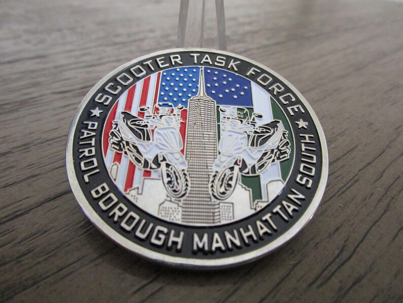 NYPD Patrol Borough Manhattan South Scooter Task Force Challenge Coin ...