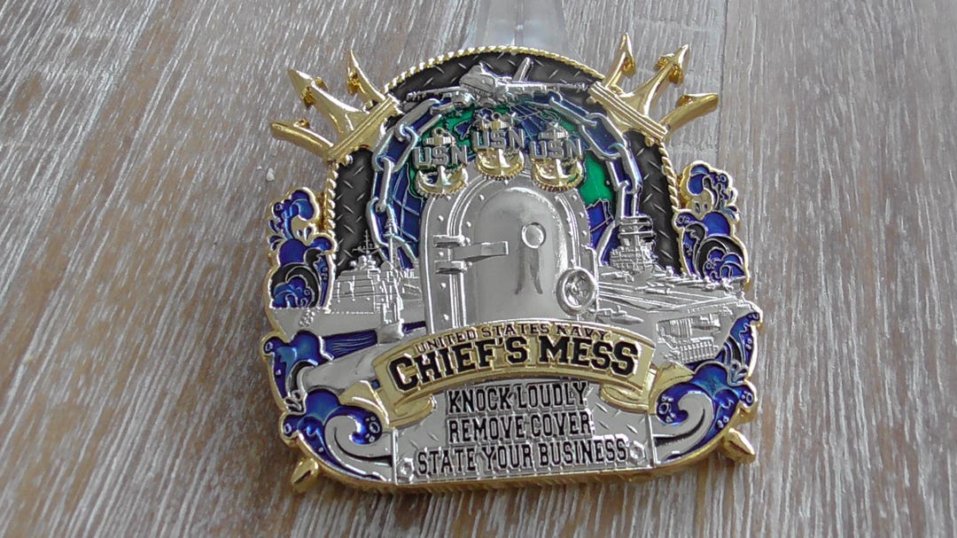 Navy Chiefs Mess Knock Loudly Goat Locker CPO Challenge Coin - Etsy