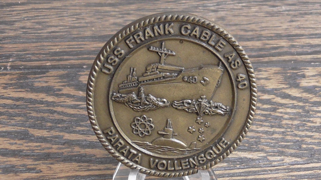 USN USS Frank Cable AS 40 Captain Leo Goff Challenge Coin 105R - Etsy