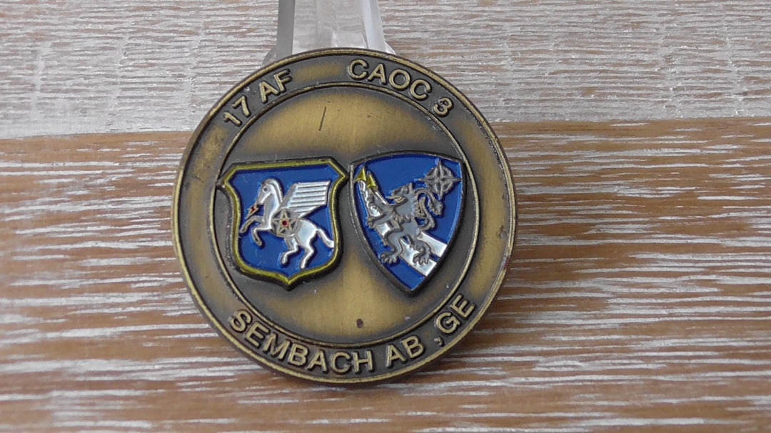USAF 17th Air Force CAOC 3 Sembach AB Major General Challenge Coin # ...