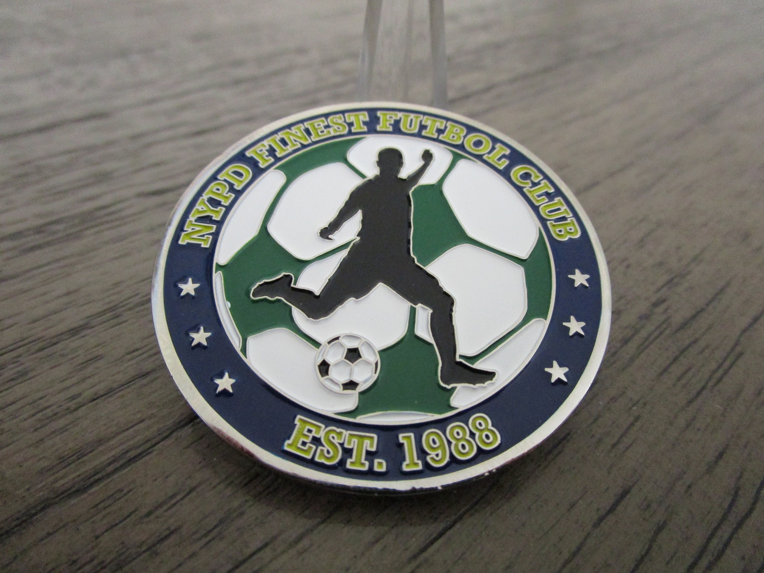 NYPD Finest Futbol Football / Soccer Club Challenge Coin | Etsy